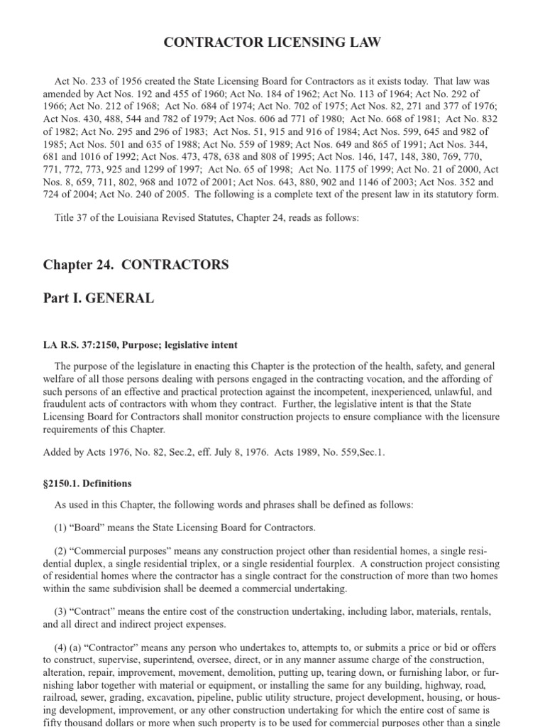 Contractor Requirements | PDF | General Contractor | Board Of Directors