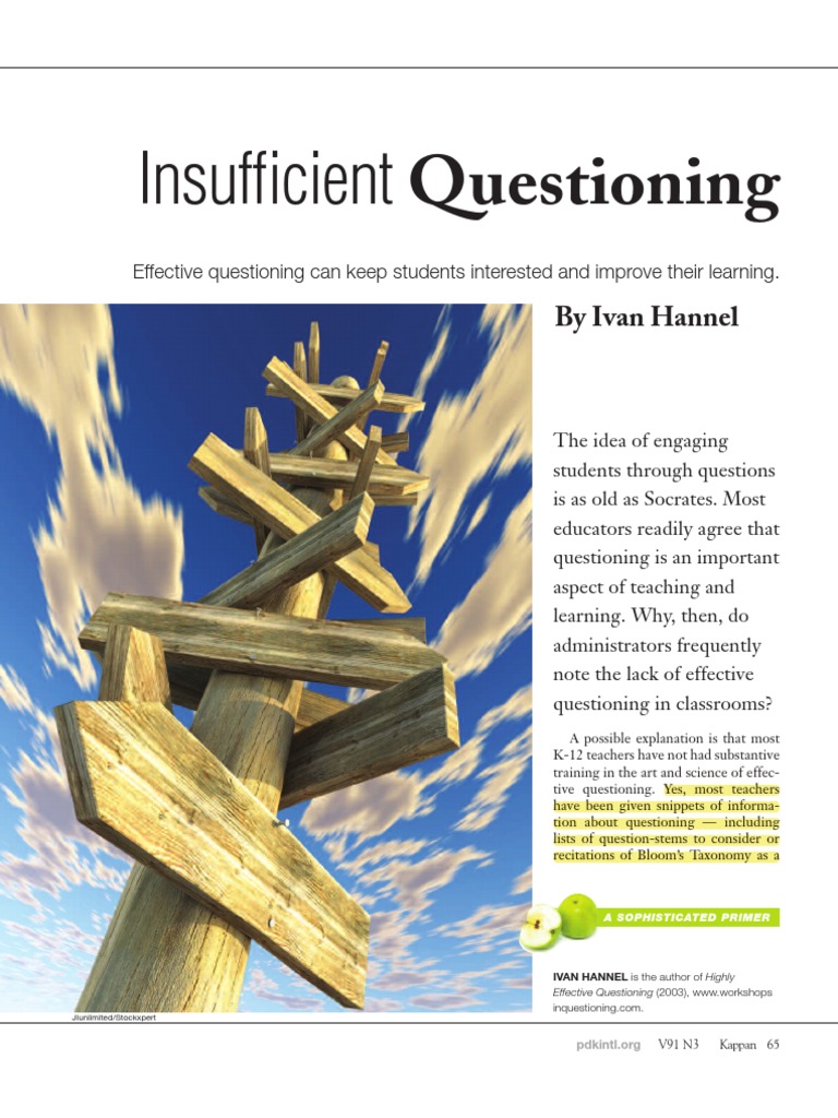 Questioning Strategies | PDF | Question | Understanding