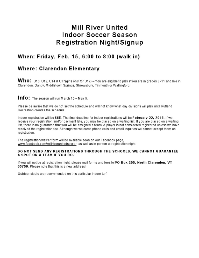 2013 Indoor Flier | PDF | Sports & Recreation | Wellness