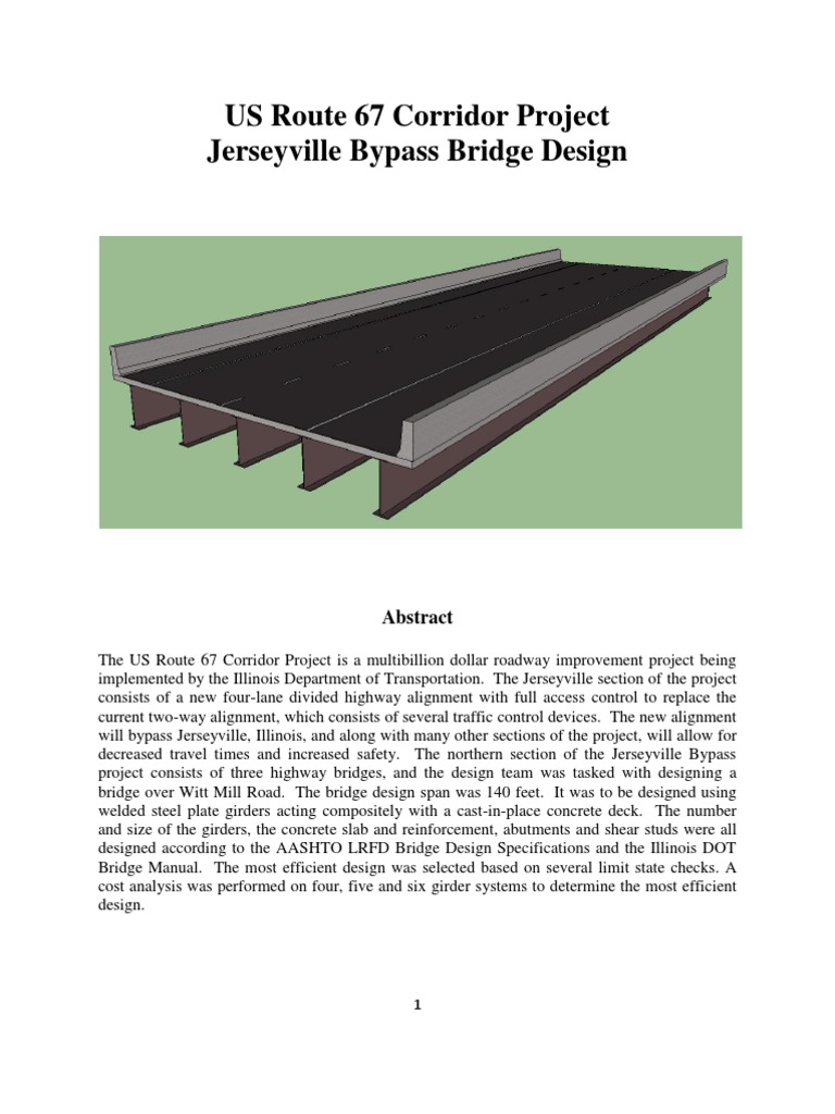 US Route 67 Corridor Project Jerseyville Bypass Bridge Design | PDF ...