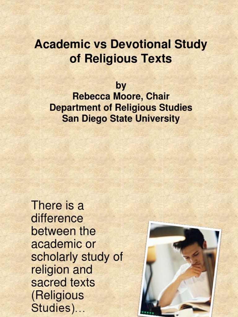 Academic Vs Devotional Study of Religious Texts | Download Free PDF ...
