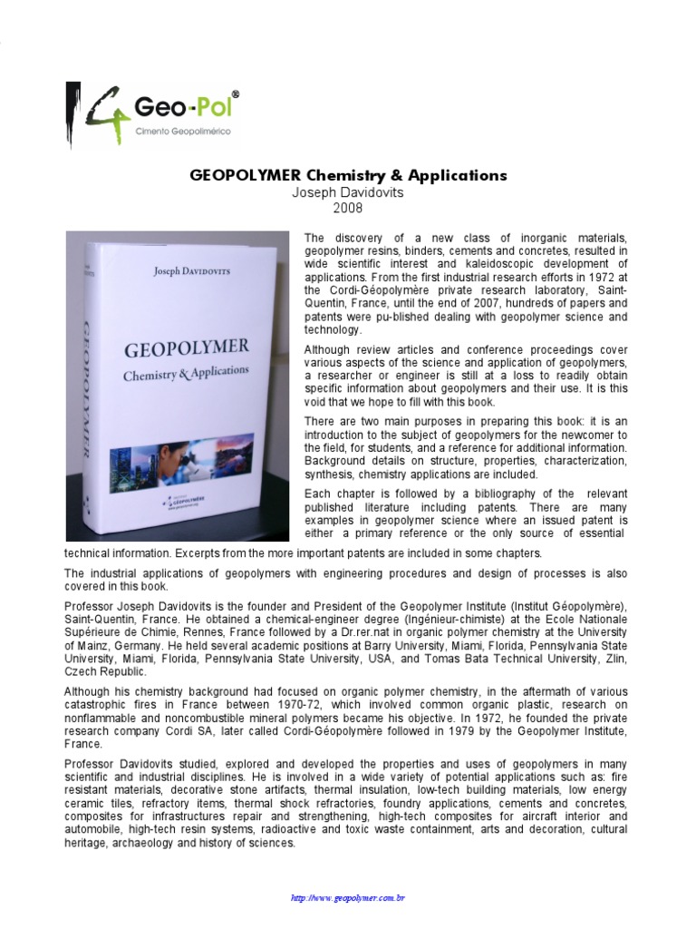 Geopolymer Chemistry and Applications | PDF | Materials | Building ...
