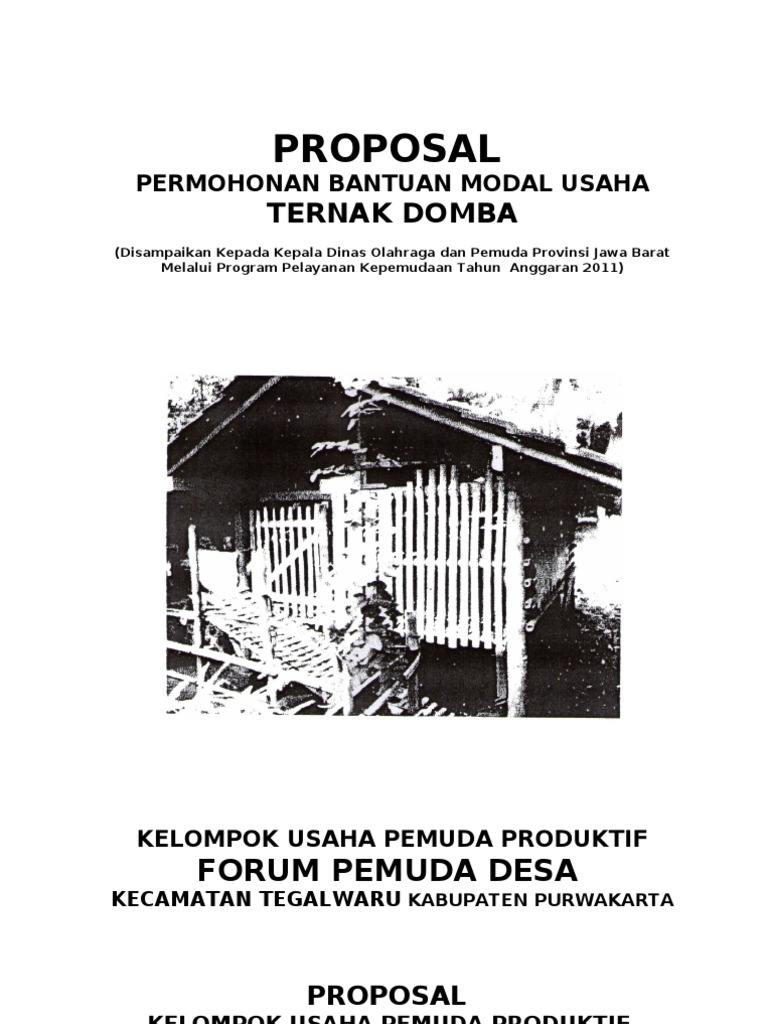 Isi Proposal Ternak Domba | PDF