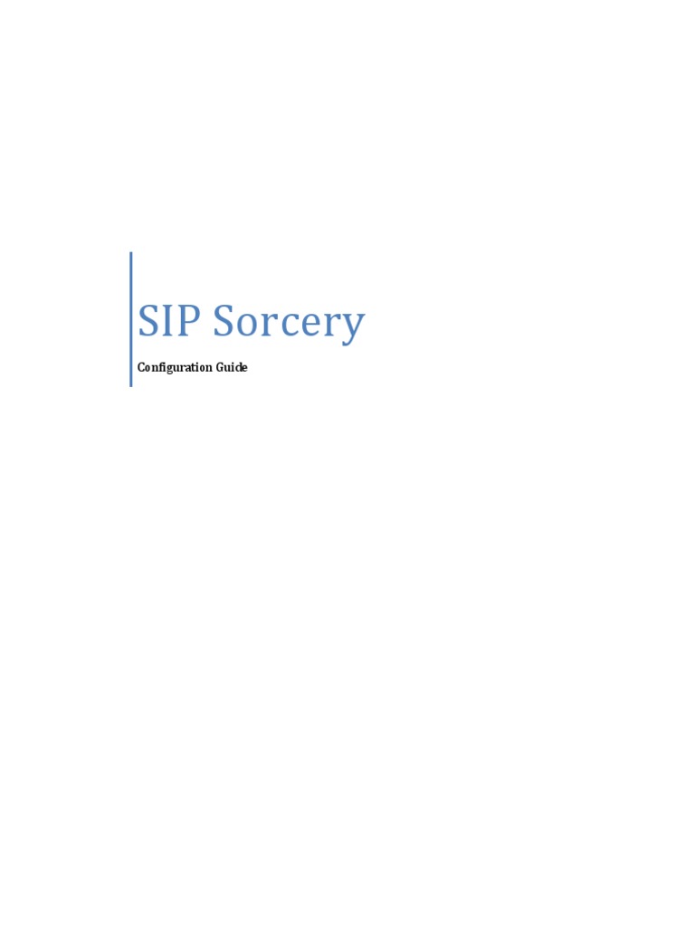SIP Sorcery Configuration Guide | PDF | Session Initiation Protocol | Network Socket
