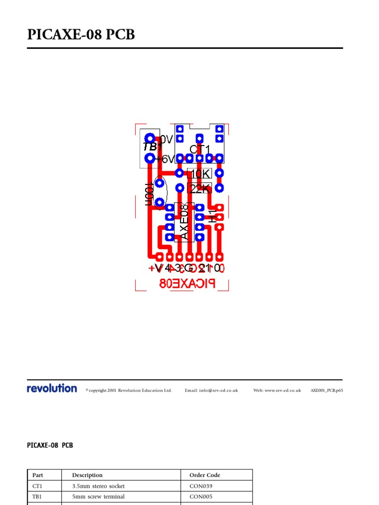 Picaxe - PCB Schemas | PDF | Electrical Connector | Electronic Circuits