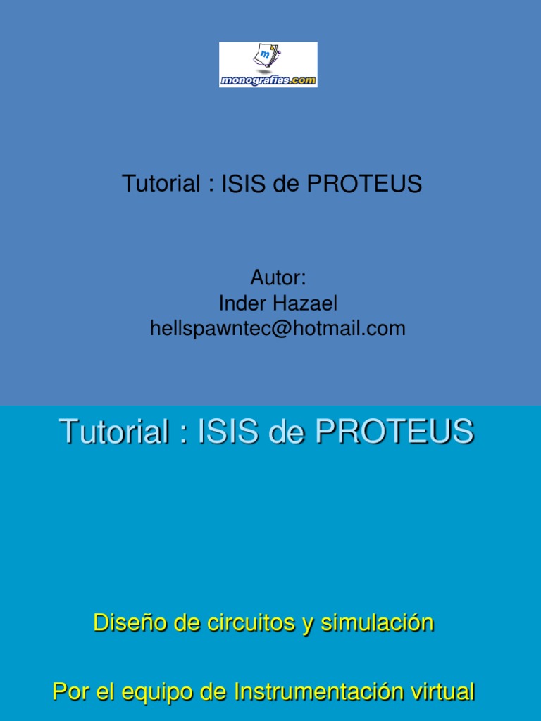 Tutorial de ISIS en PROTEUS | PDF | Ventana (informática) | Point and Click
