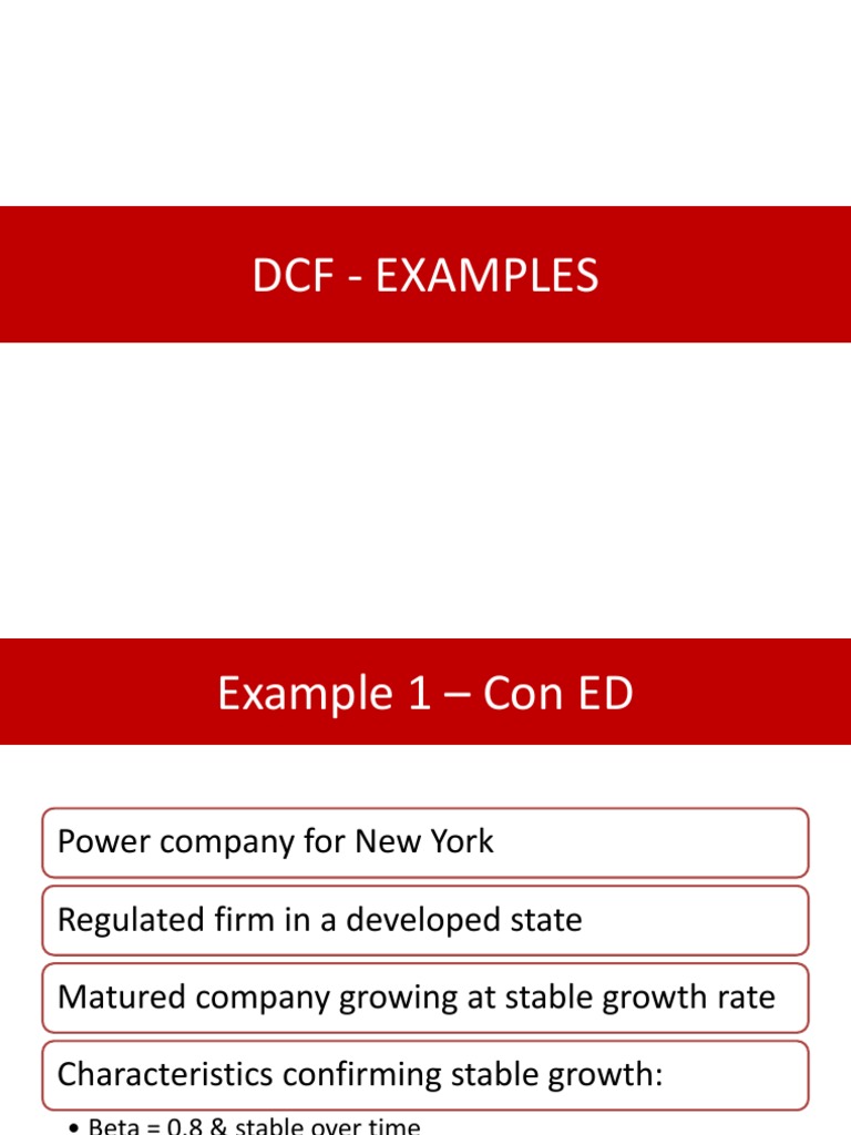 Corporate Valuation - DCF Examples | PDF | Dividend | Stocks