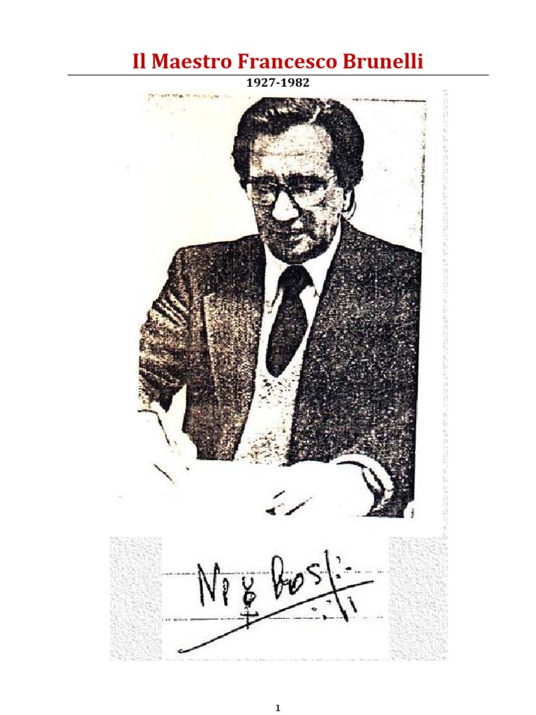 Il Maestro Francesco Brunelli 1927-1982 PDF | PDF