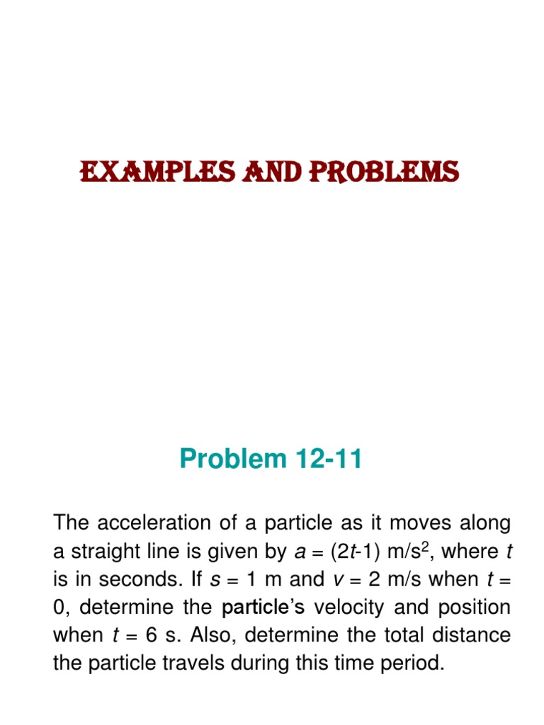 3-Homeworks Examples Problems | Download Free PDF | Acceleration | Speed