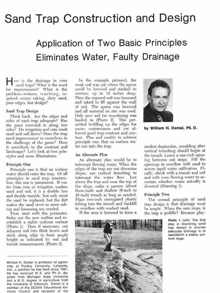 Sand Trap Construction and Design: Application of Two Basic Principles ...