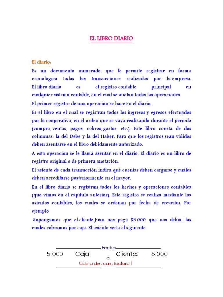 El Libro Diario y Libro Mayor General | PDF | Contabilidad | Negocios ...