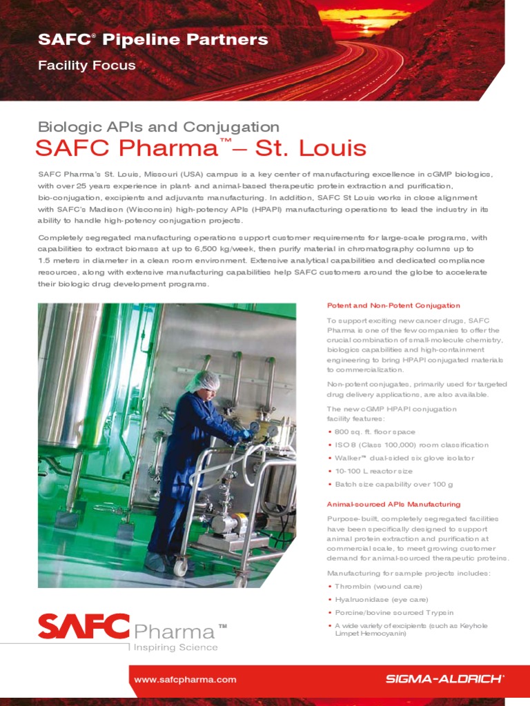 SAFC Pharma - St. Louis - Biologic APIs and Conjugation | PDF | Sigma ...