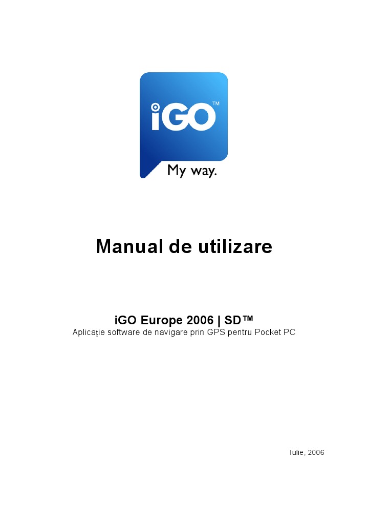 Manual Utilizare Igo 2006 | PDF