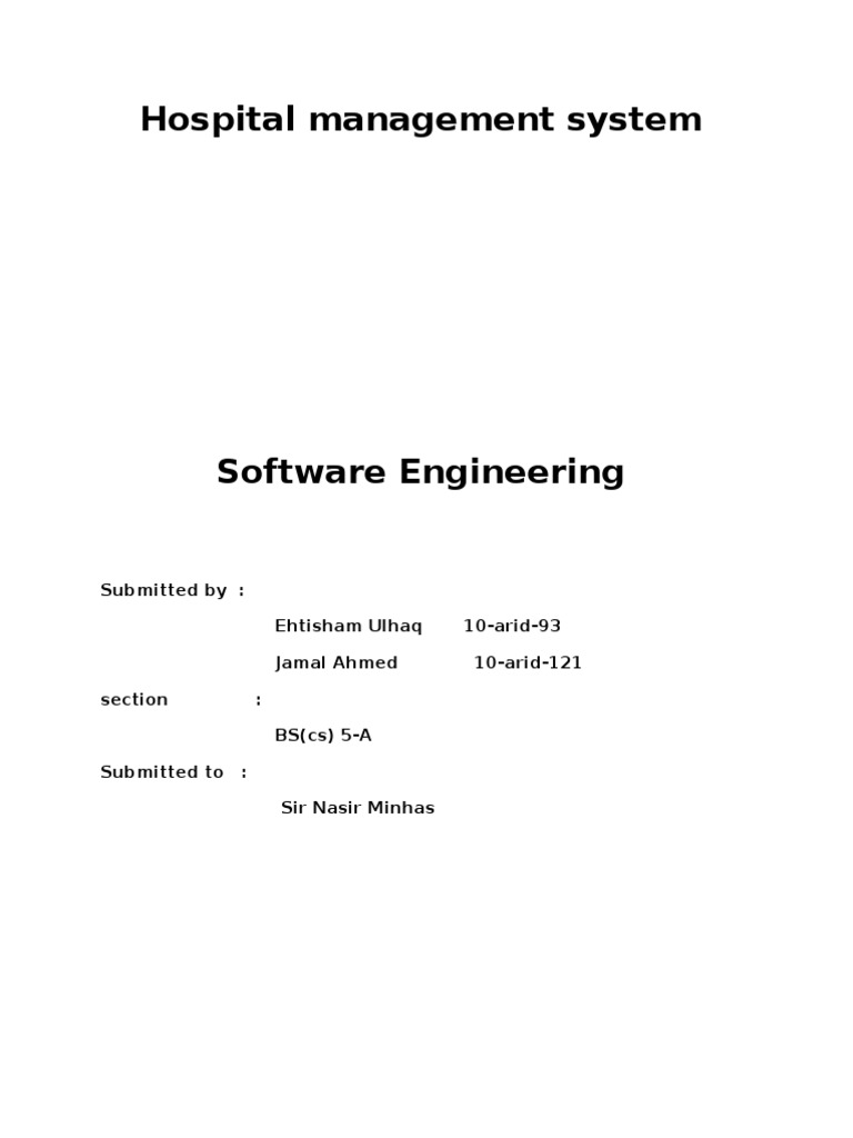 Hospital Managment System | PDF | Use Case | Patient