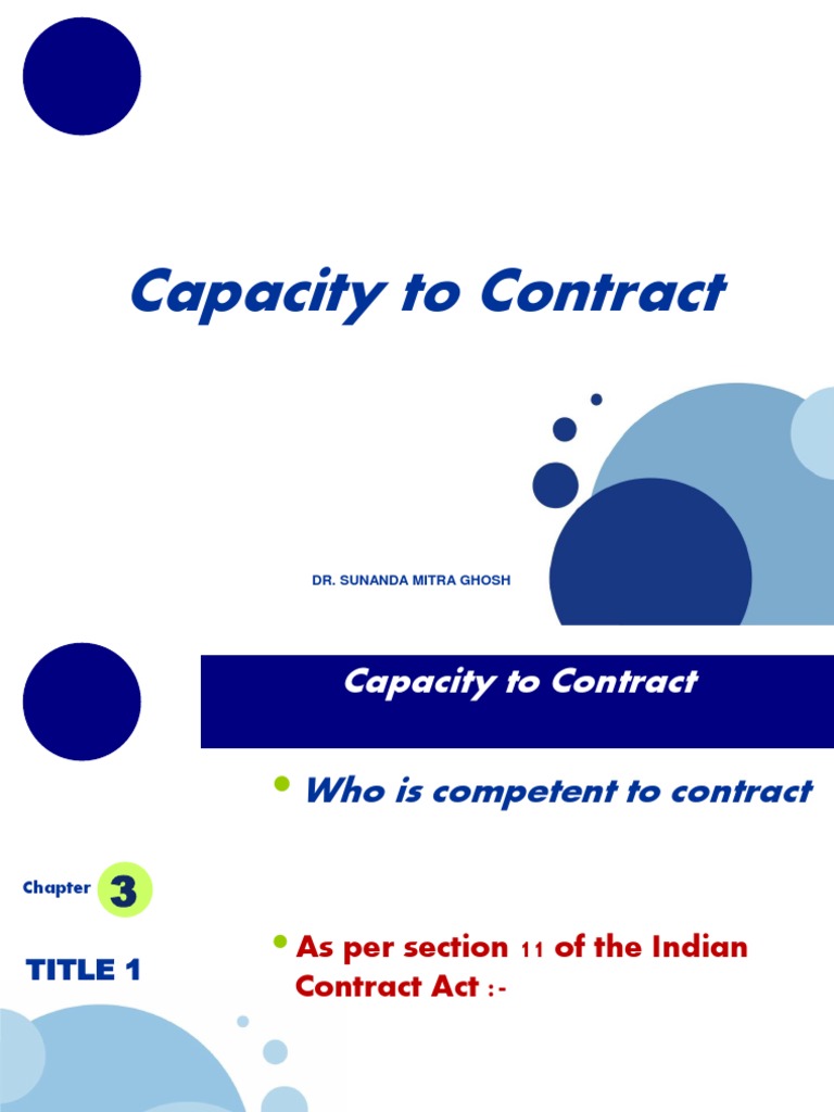 Capacity To Contract | PDF | Mortgage Law | Ratification