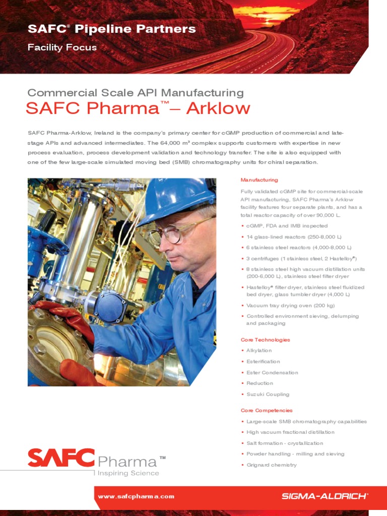 SAFC Pharma - Arklow Facility - Commercial Scale API Manufacturing ...