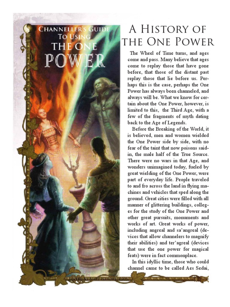 Channeller's Guide To The One Power | PDF | The Wheel Of Time | Fantasy ...