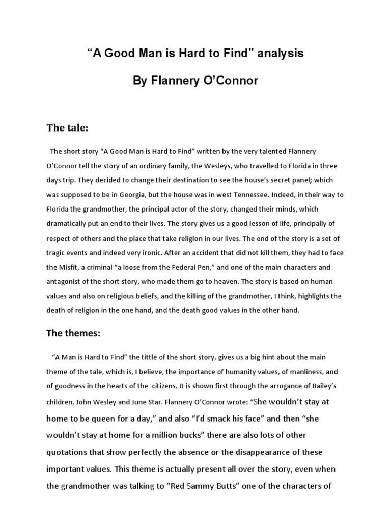 A Good Man Is Hard To Find | PDF | Religion And Belief | Science