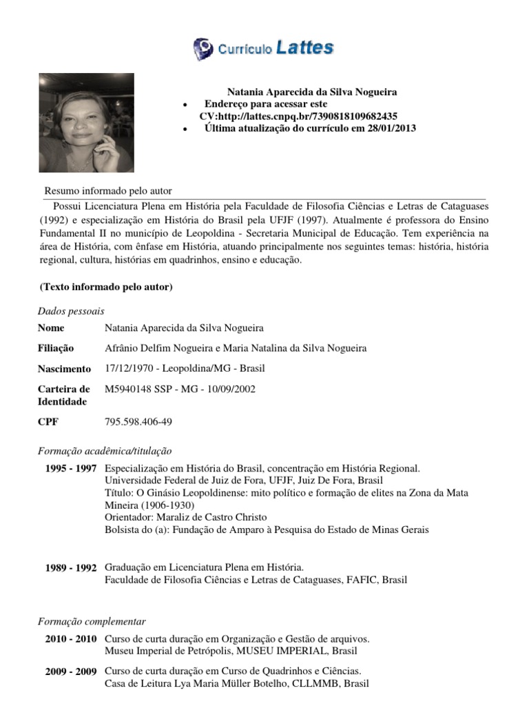 Currículo Lattes | PDF | Universidade | Escolas