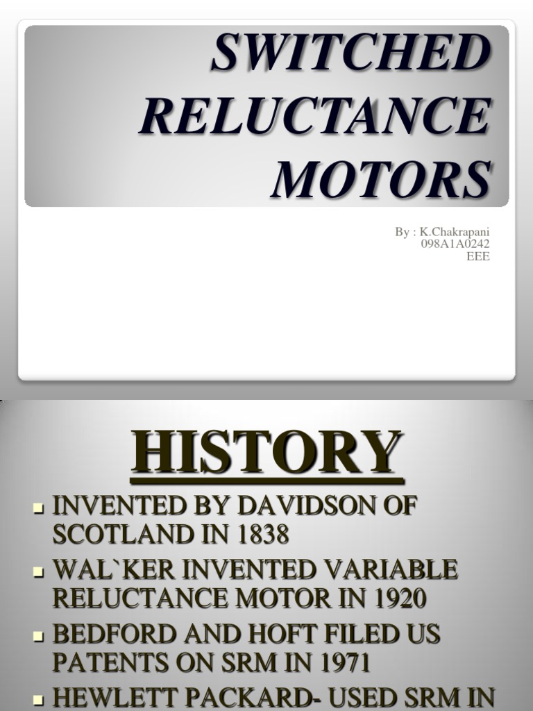 Switched Reluctance Motor (SRM) | Download Free PDF | Electromagnetism ...