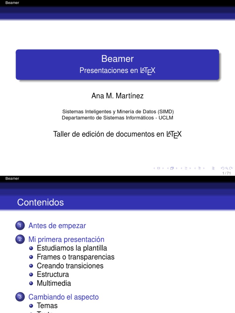 Presentaciones con Beamer en LaTeX | PDF