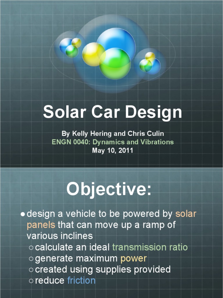 Solar Car Design Project Overview | PDF