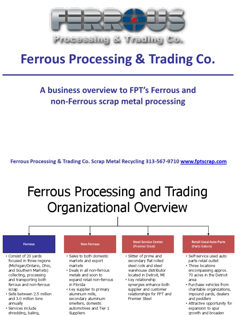Ferrous Processing and Trading Scrap Metal Business Overview | PDF ...