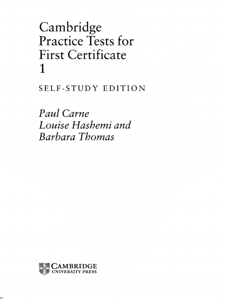 FCE-Cambridge Practice Tests 1 | PDF