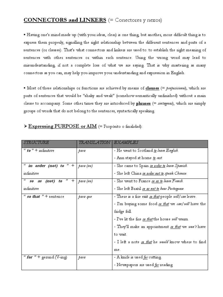 Mastering Connectors and Linkers to Improve Understanding and ...