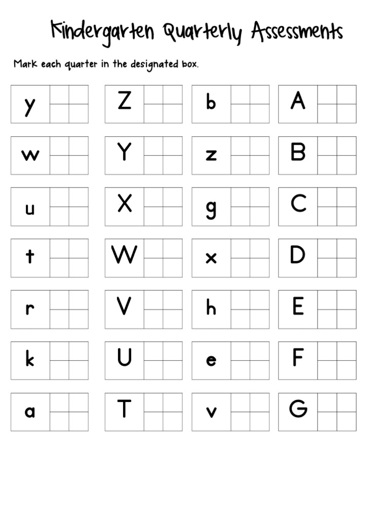 Kindergarten Quarterly Assessment Guide | PDF | Self-Improvement