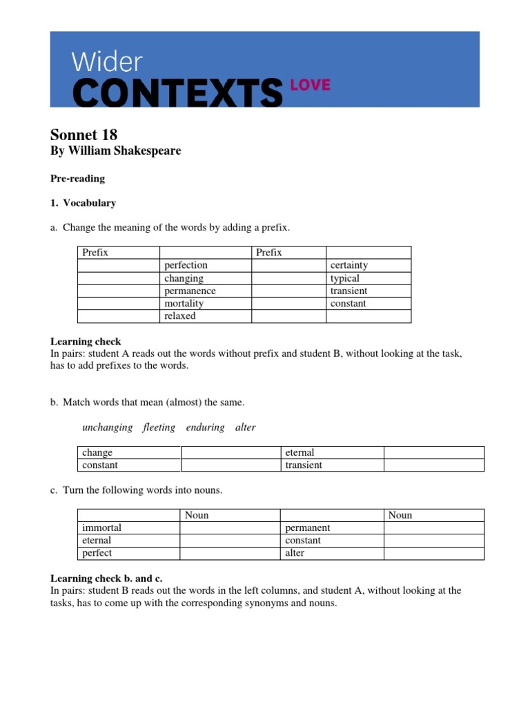 Sonnet 18 PDF | PDF | Sonnets | Poems