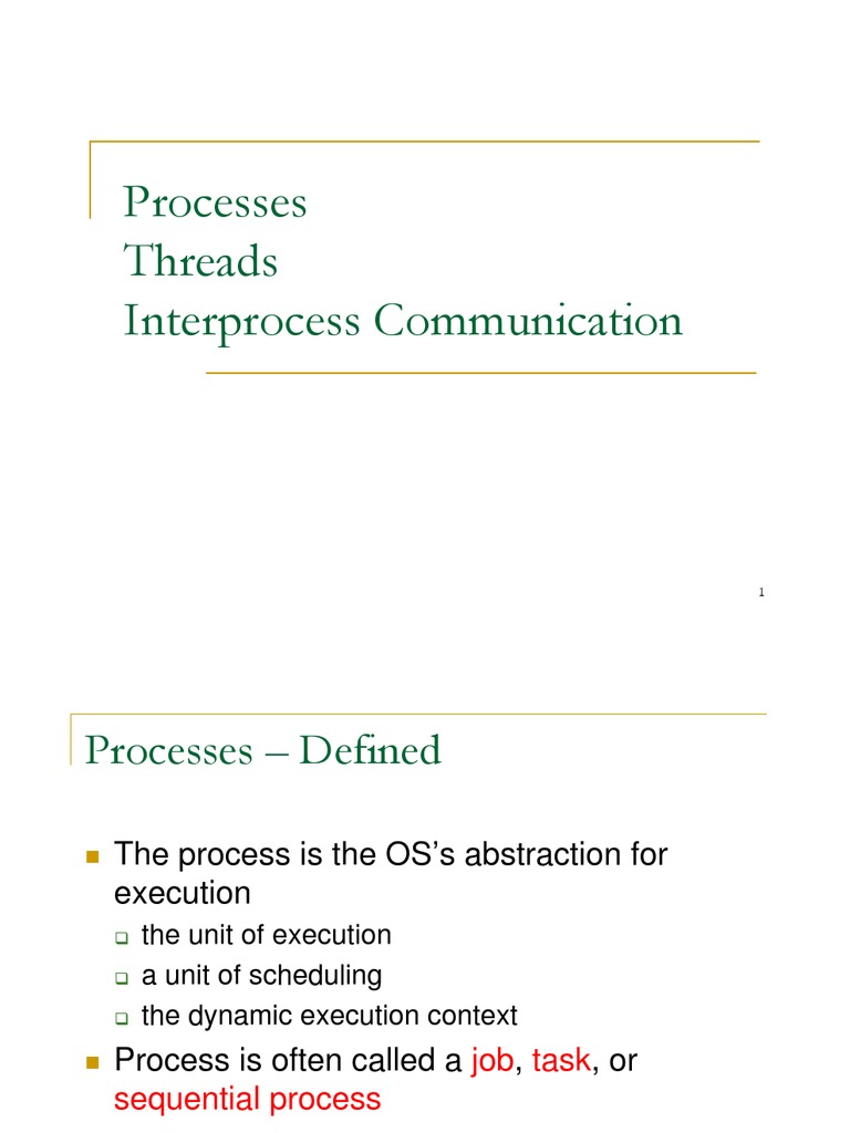 Processes and Threads | PDF | Thread (Computing) | Scheduling (Computing)