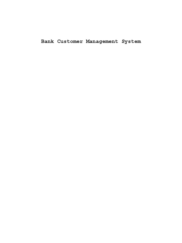 Computer Science Project File For Class XII CBSE On The Topic: Bank ...