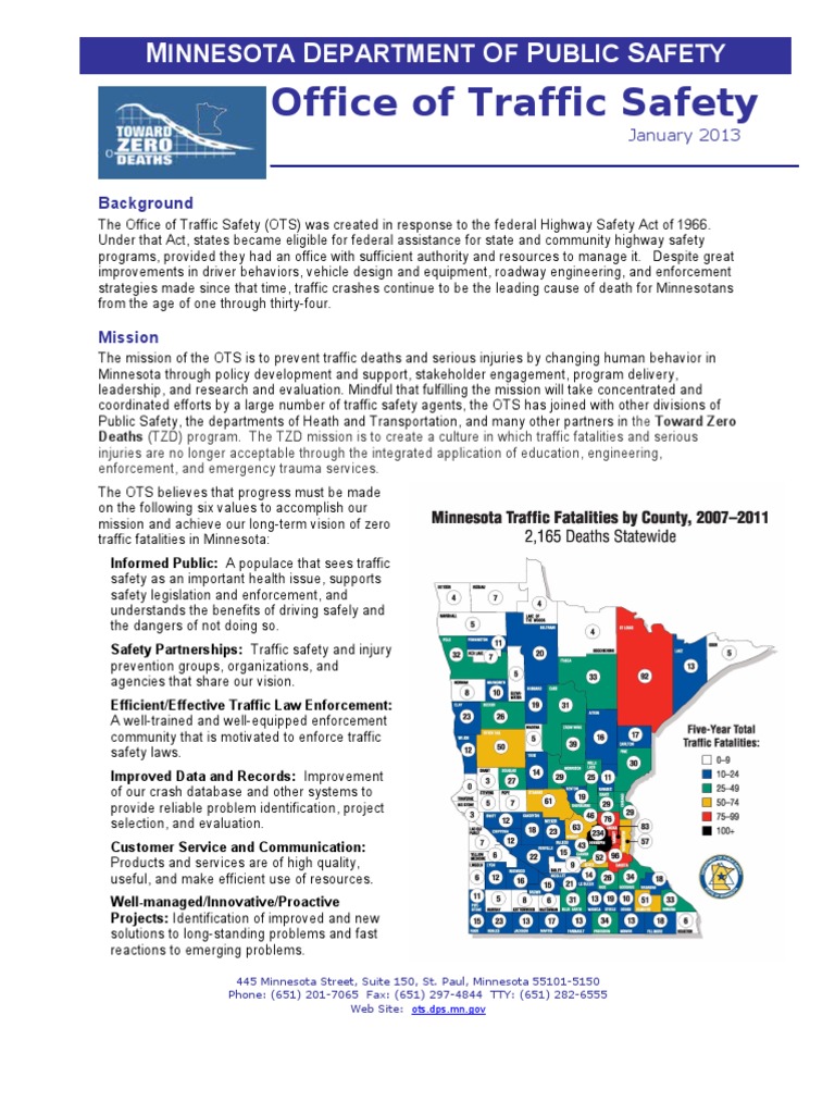 Office of Traffic Safety Fact Sheet | Road Traffic Safety | Driving ...