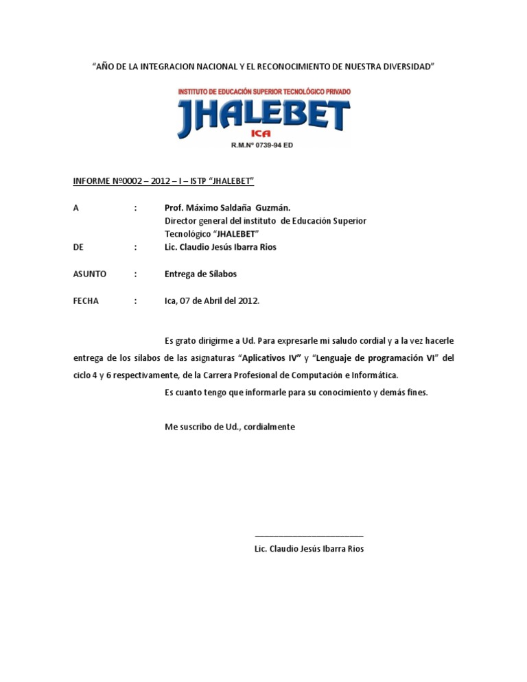 Informe de Entrega de Documentos | Informática | Tecnología