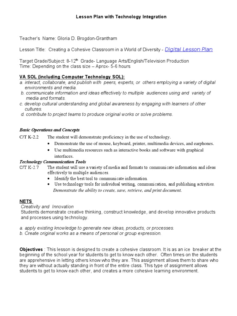 Creating A Cohesive | PDF | Lesson Plan | Reading Comprehension