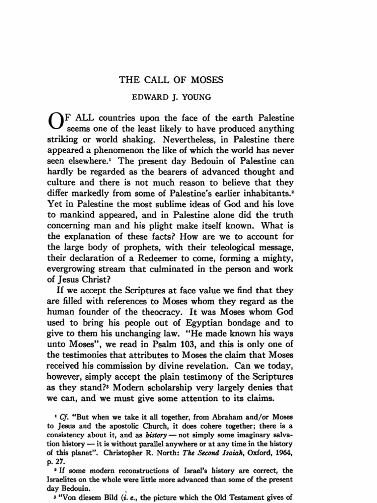 The Call of Moses | PDF | Book Of Exodus | Moses