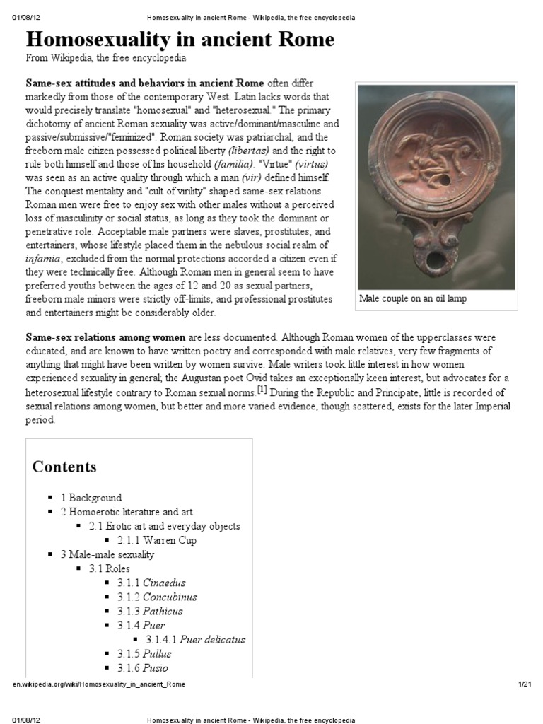 Homosexuality in Ancient Rome | PDF | Rape | Gender