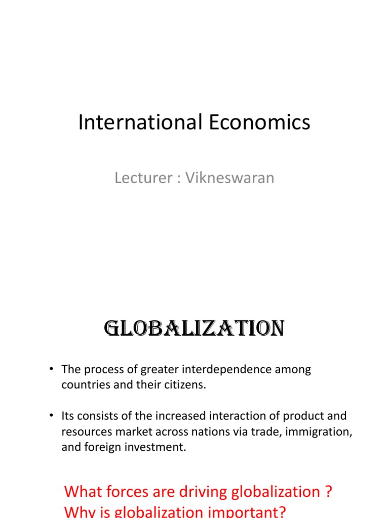 International Economics | PDF | Finance & Money Management | Politics