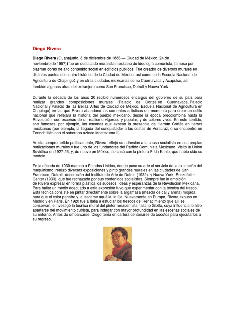 Diego Rivera | PDF | México | Pinturas