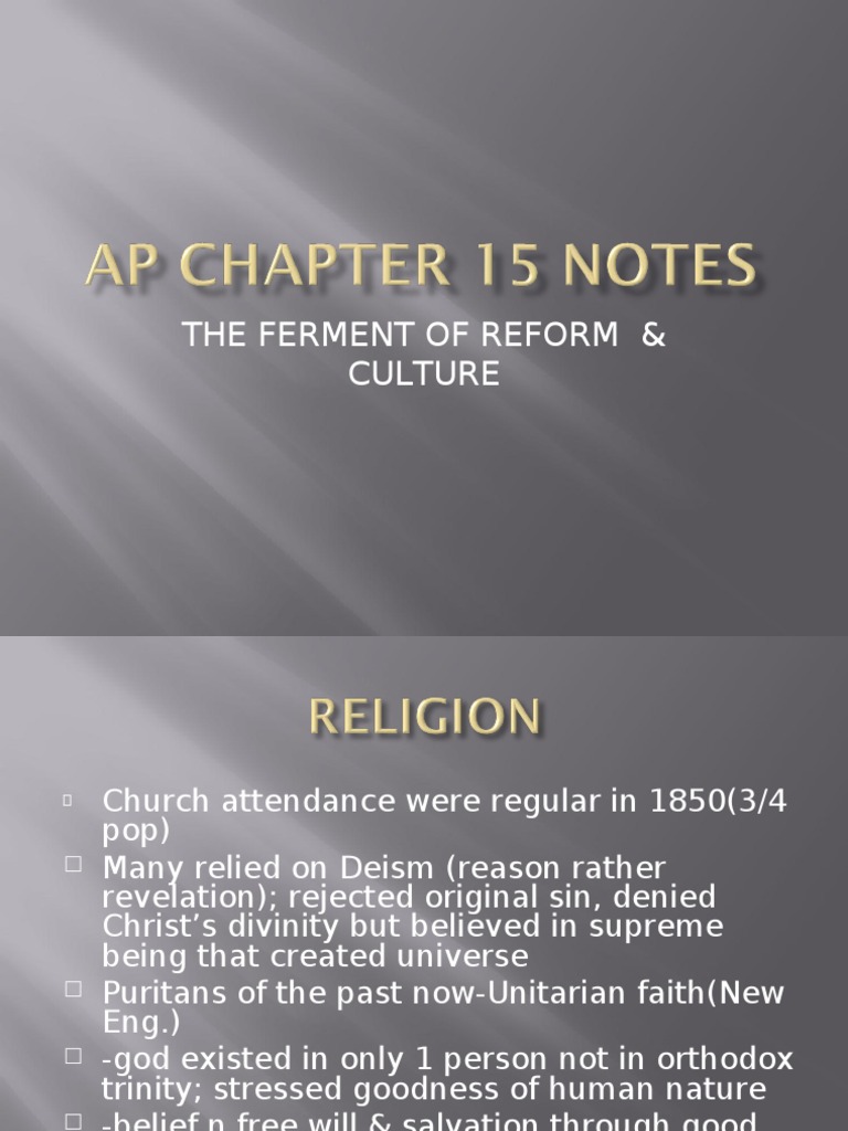 Chapter 15 AP US History | Download Free PDF | Christian Revival ...