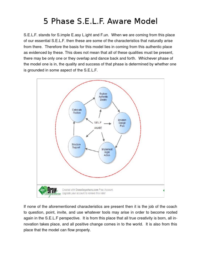 5 Phase S.E.L.F. Aware Model | Self | Cognition