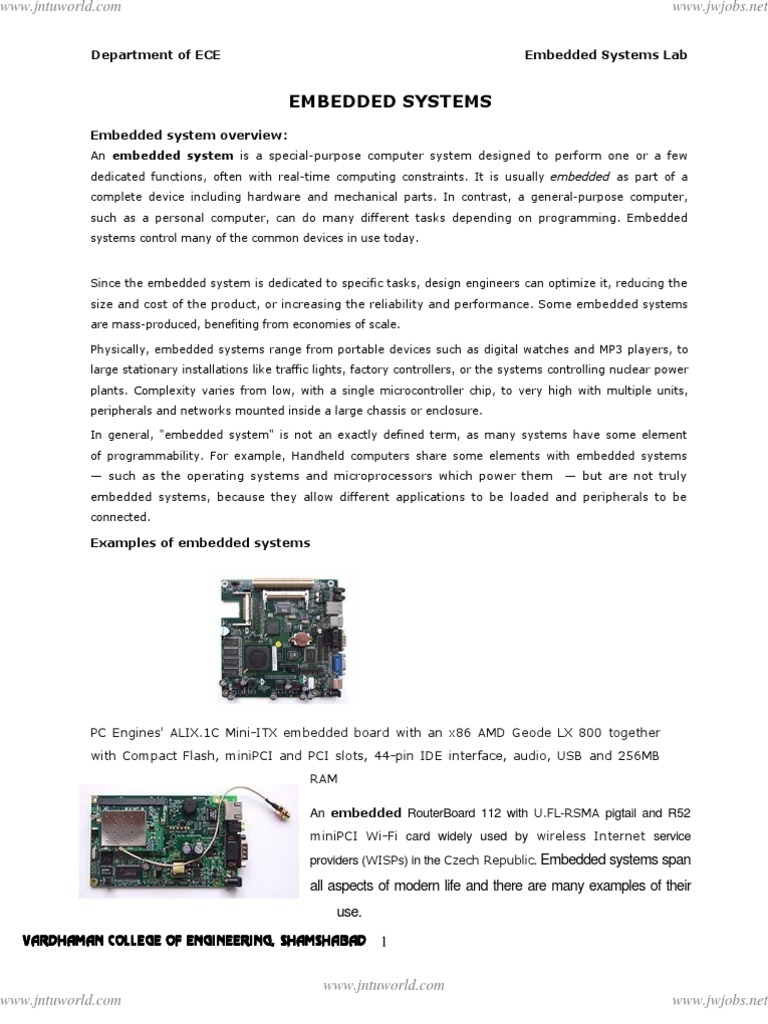 Embedded Systems Lab | PDF | Microcontroller | Embedded System