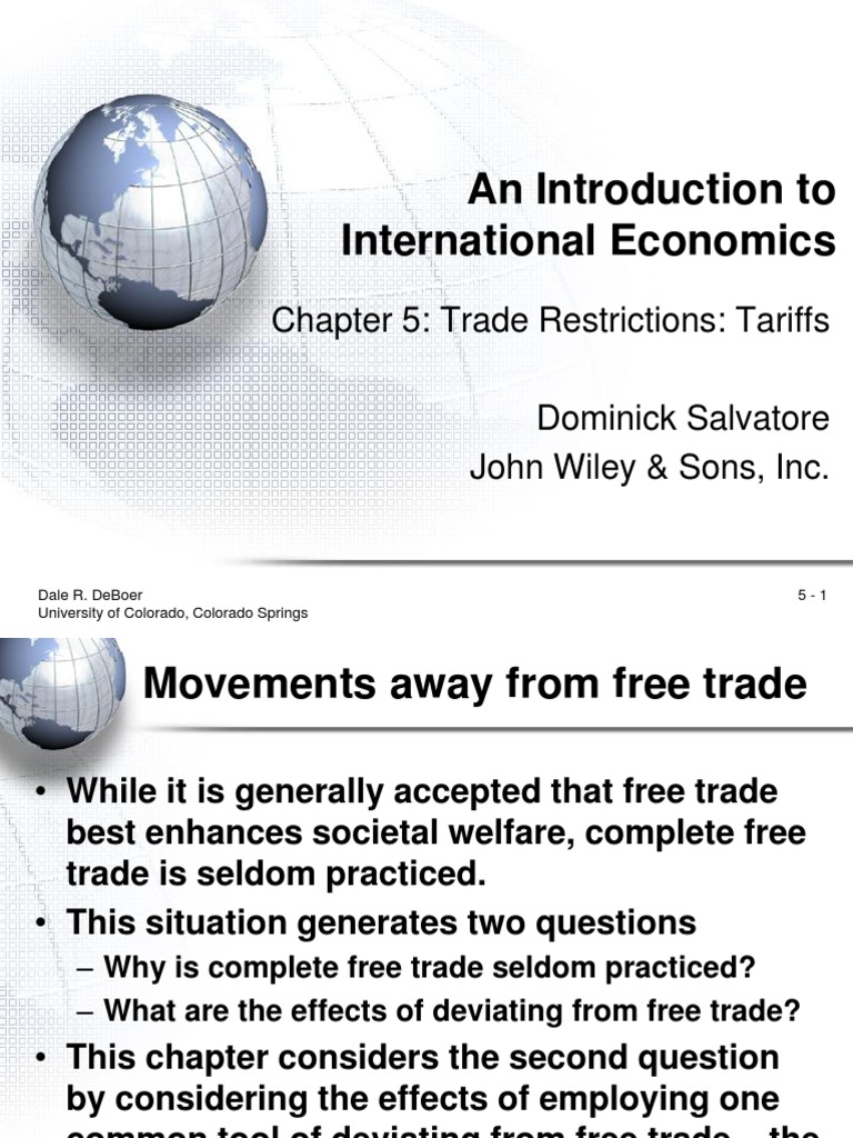An Introduction To International Economics: Chapter 5: Trade ...