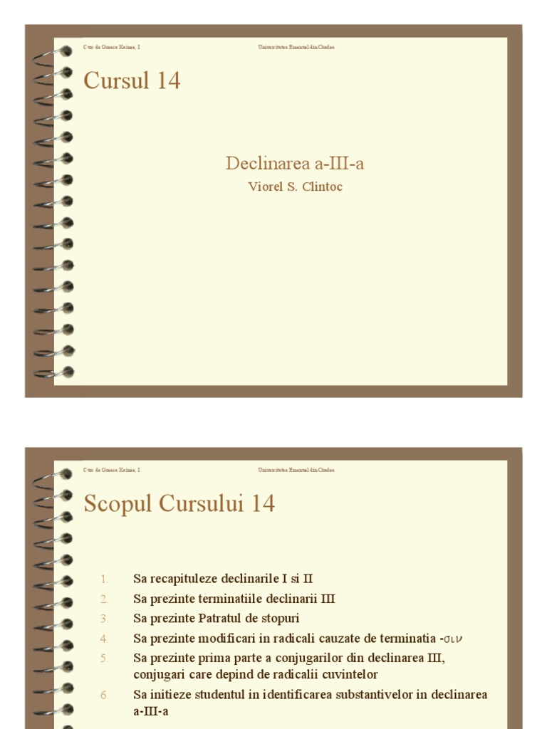 Greaca Declinarea A IIIa | PDF