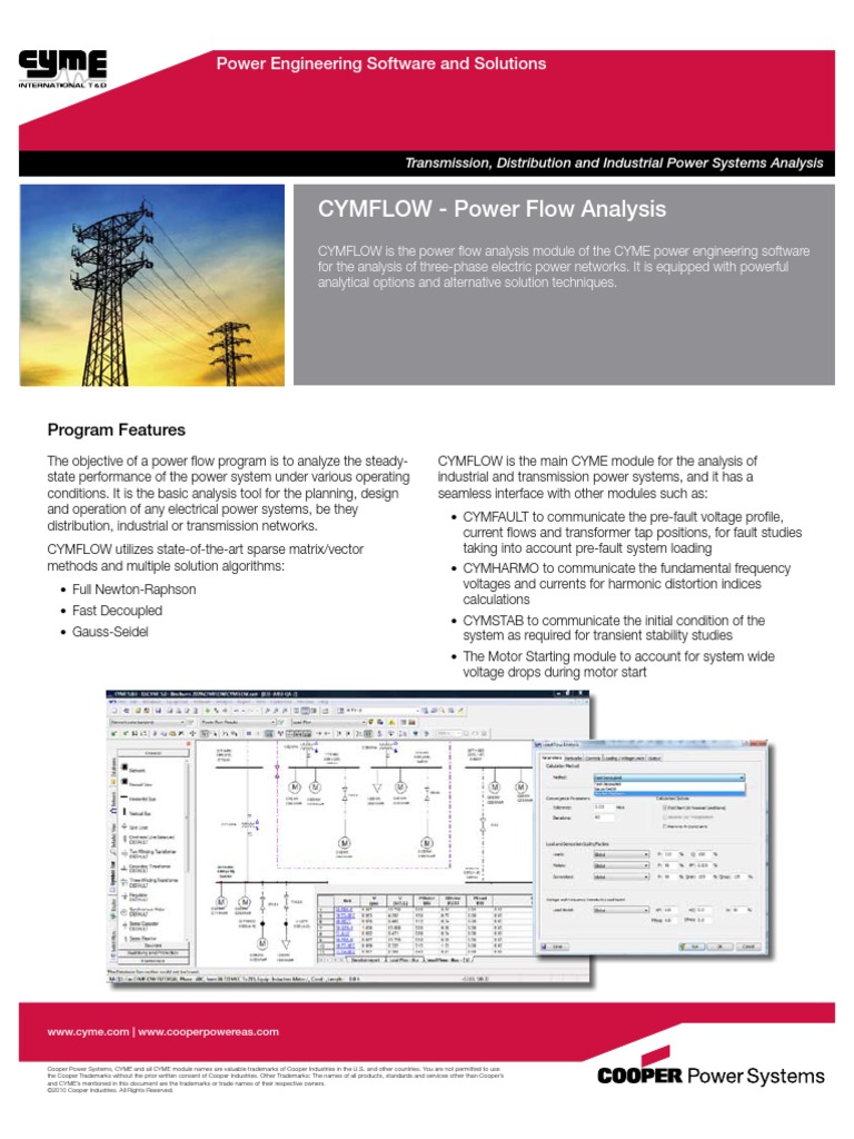 CYMFLOW - Power Flow Analysis: Power Engineering Software and Solutions ...