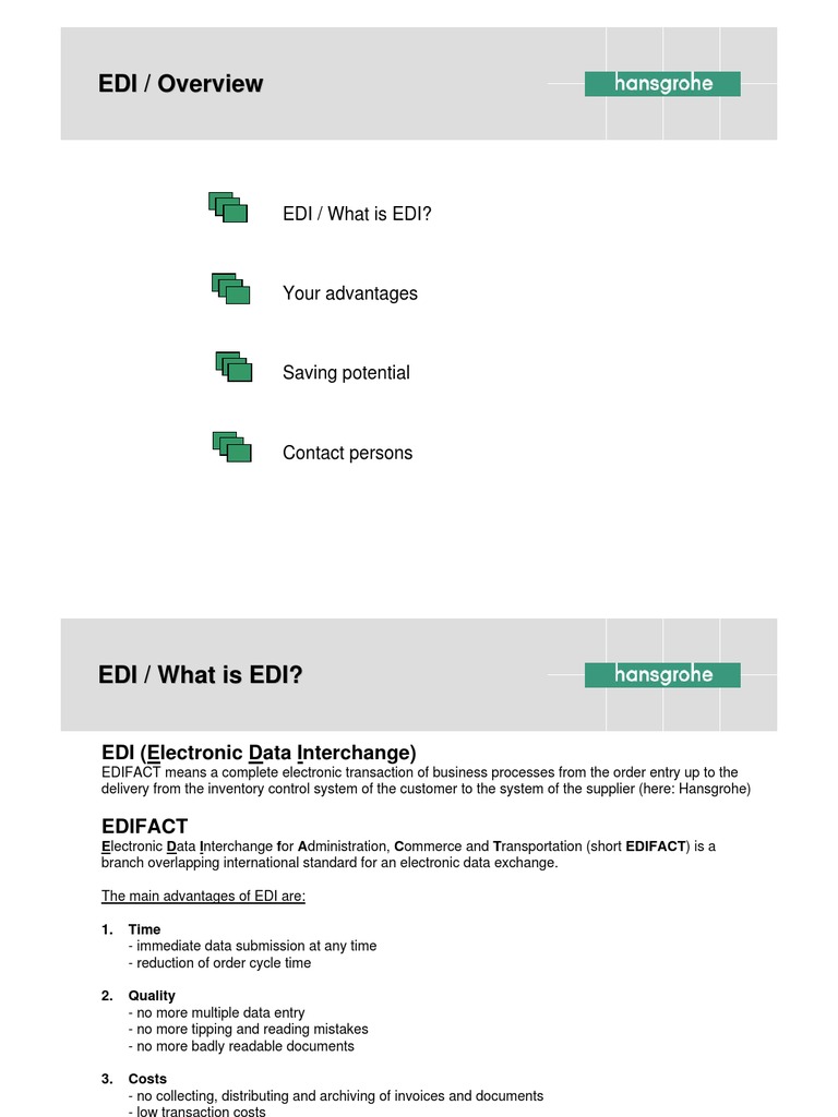 EDI Manual | PDF | Electronic Data Interchange | Information Management