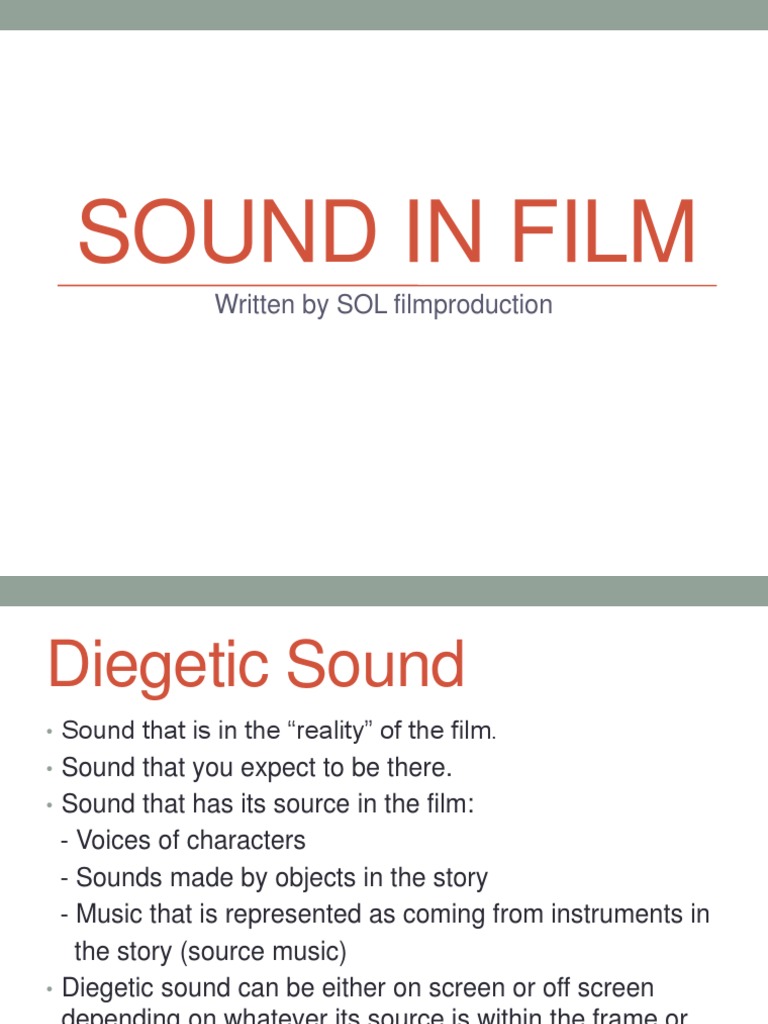 Understanding Diegetic and Non-Diegetic Sound | PDF | Language Arts ...
