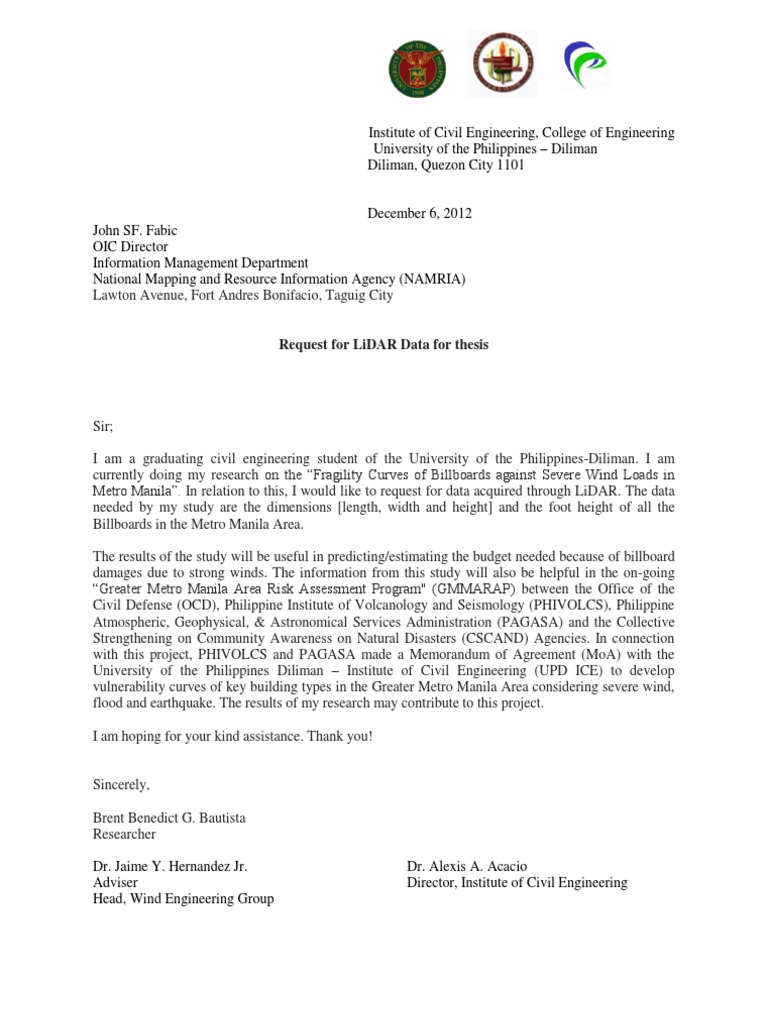 Request for LiDAR Data for Thesis | PDF