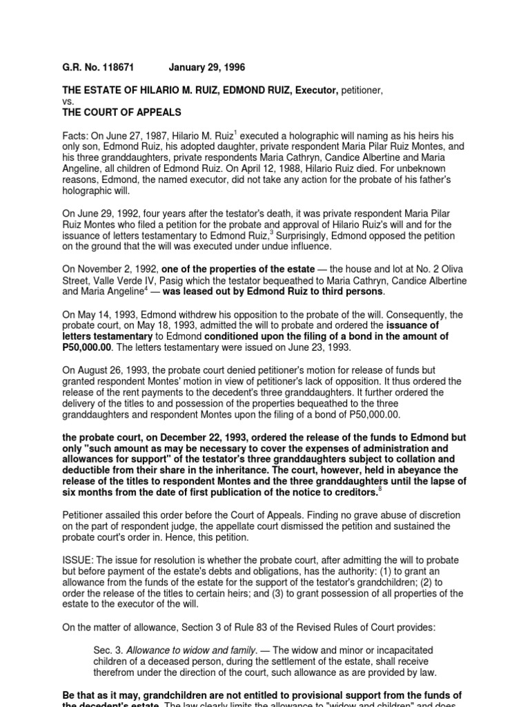 Estate Probate and Heirship Dispute | PDF | Probate | Will And Testament